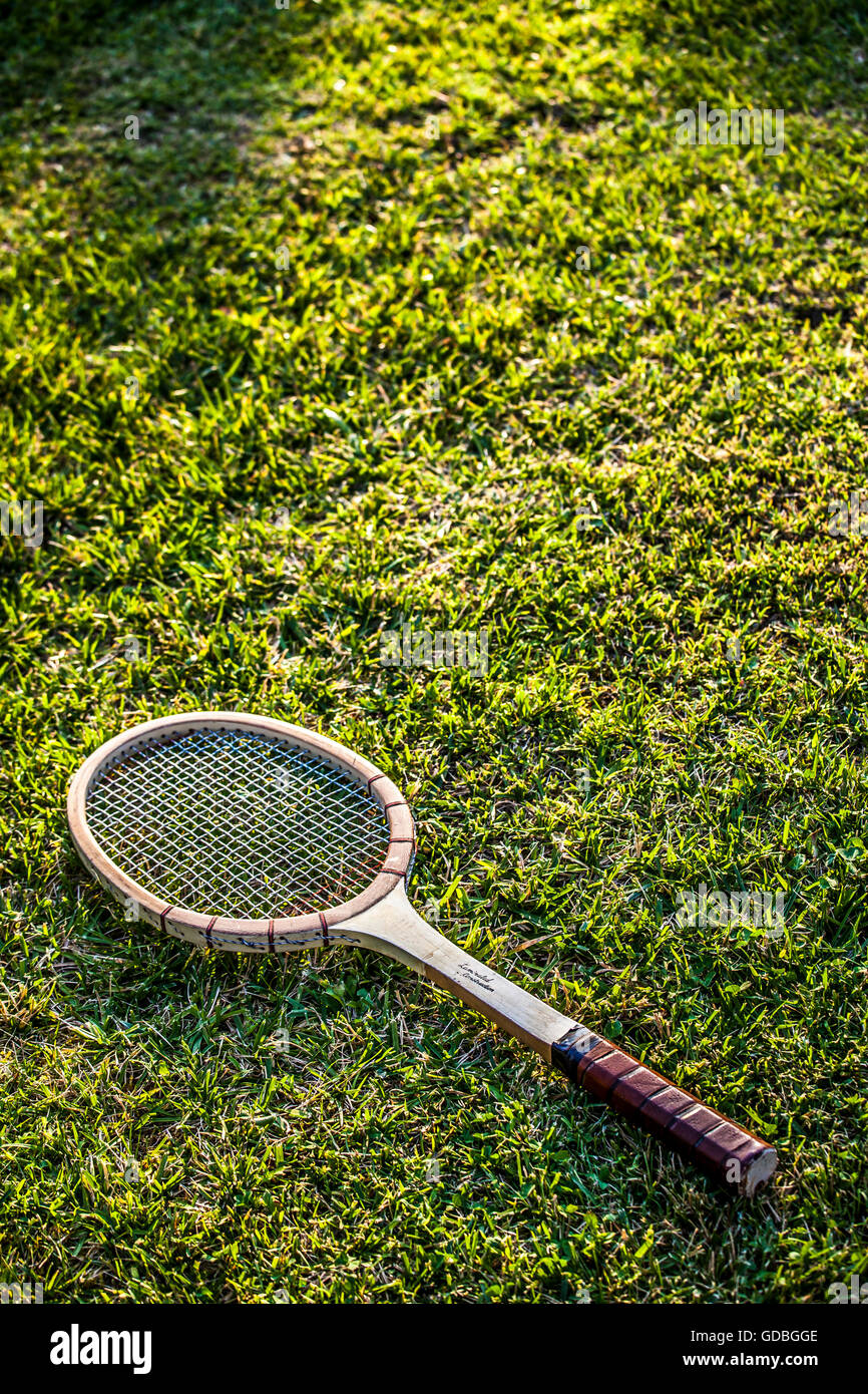 Garden tennis racket hi-res stock photography and images - Alamy