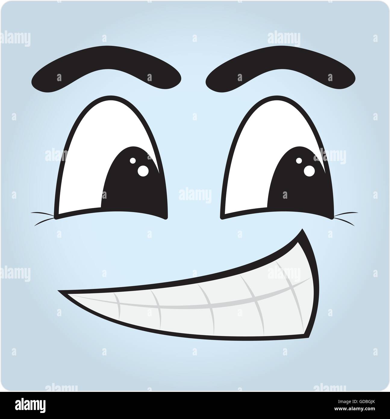 Blue background with an abstract happy face Stock Vector Image & Art ...