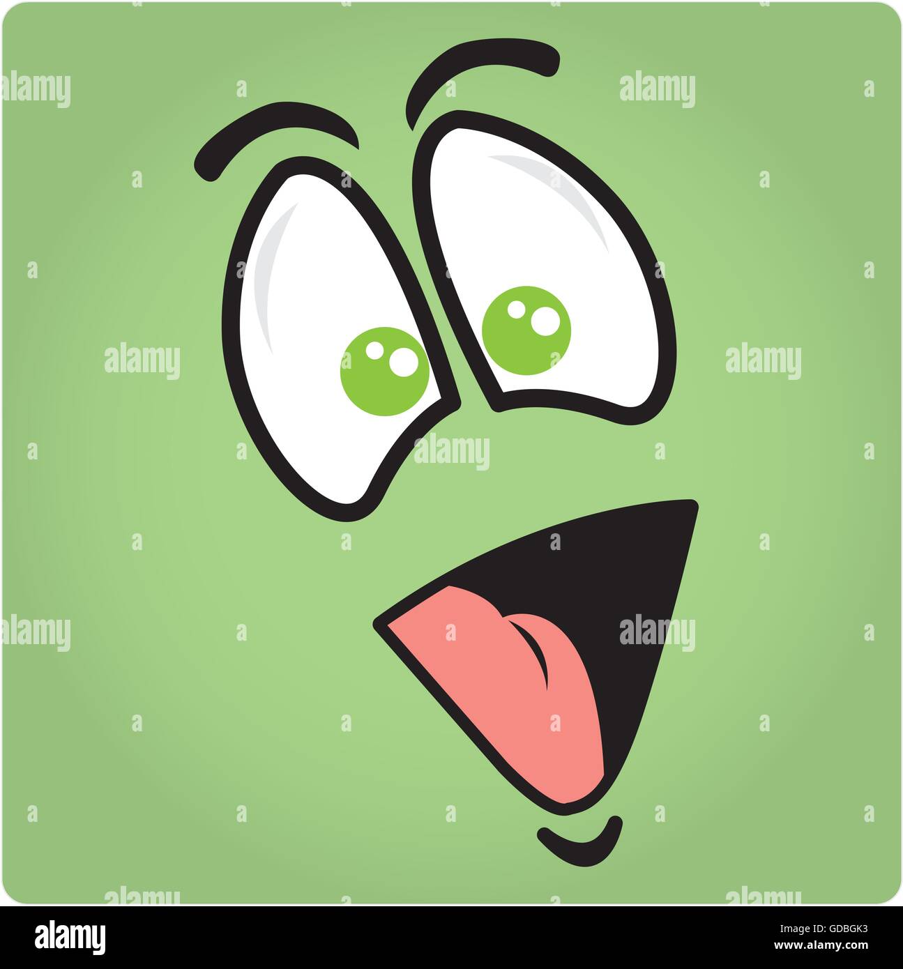 Green background with an abstract happy face Stock Vector Image & Art ...