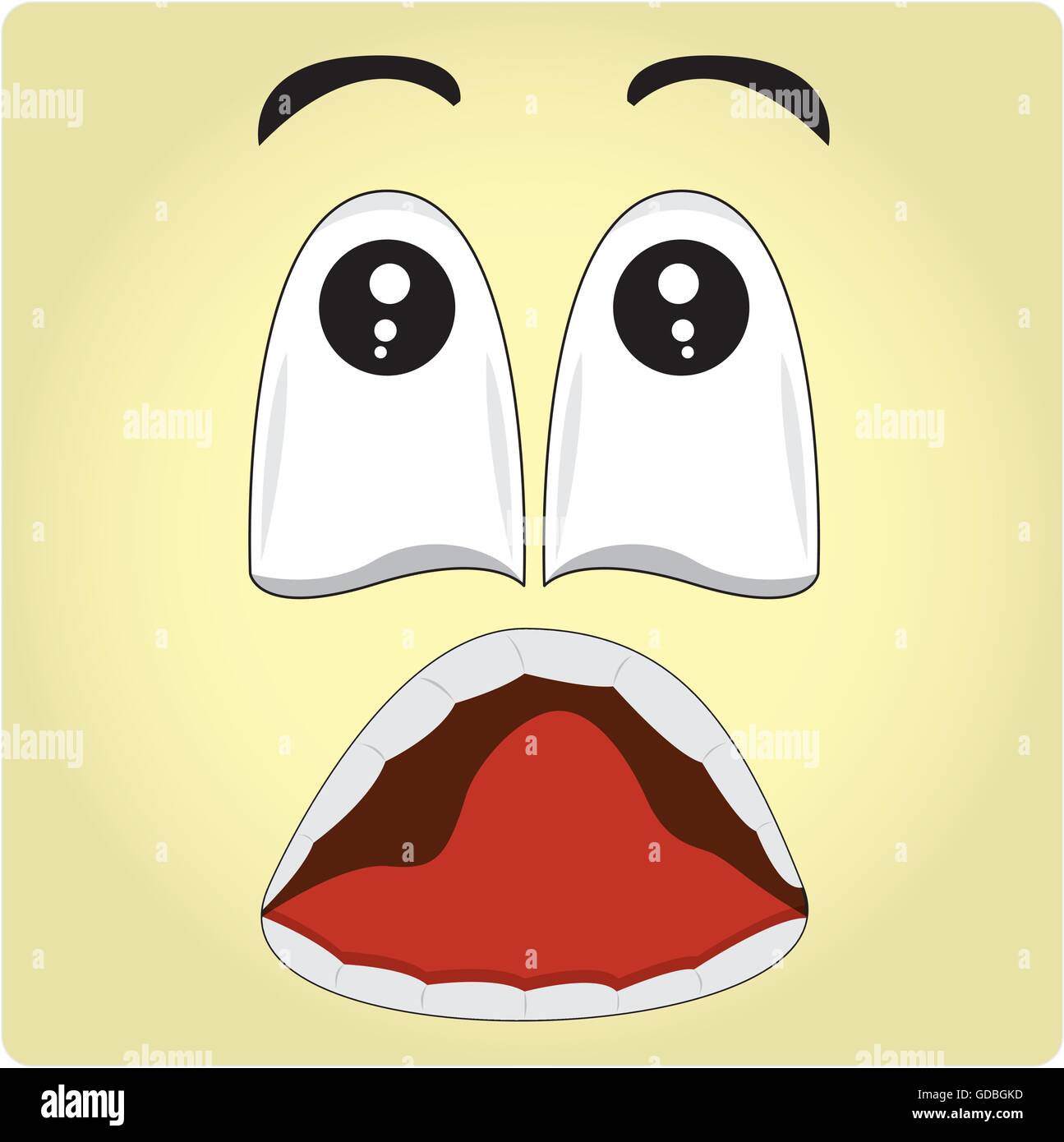 Yellow background with an abstract facial expression Stock Vector Image ...