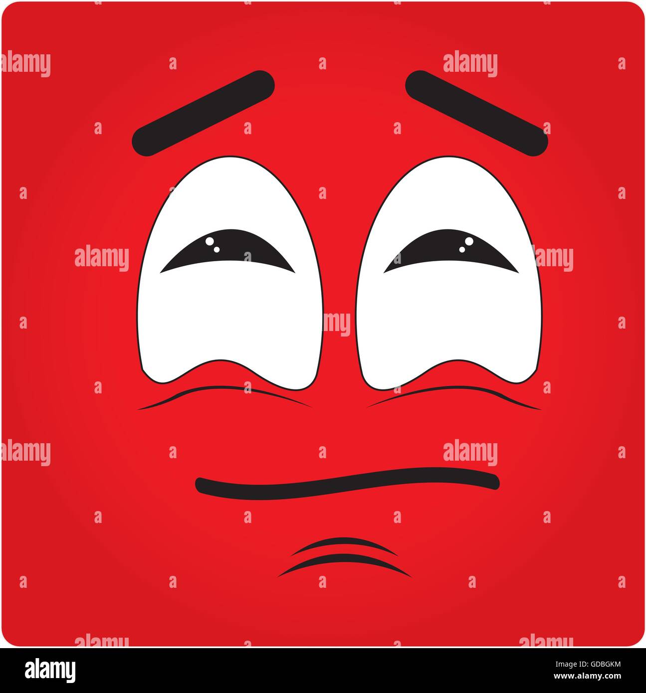 Red background with an abstract facial expression Stock Vector Image ...