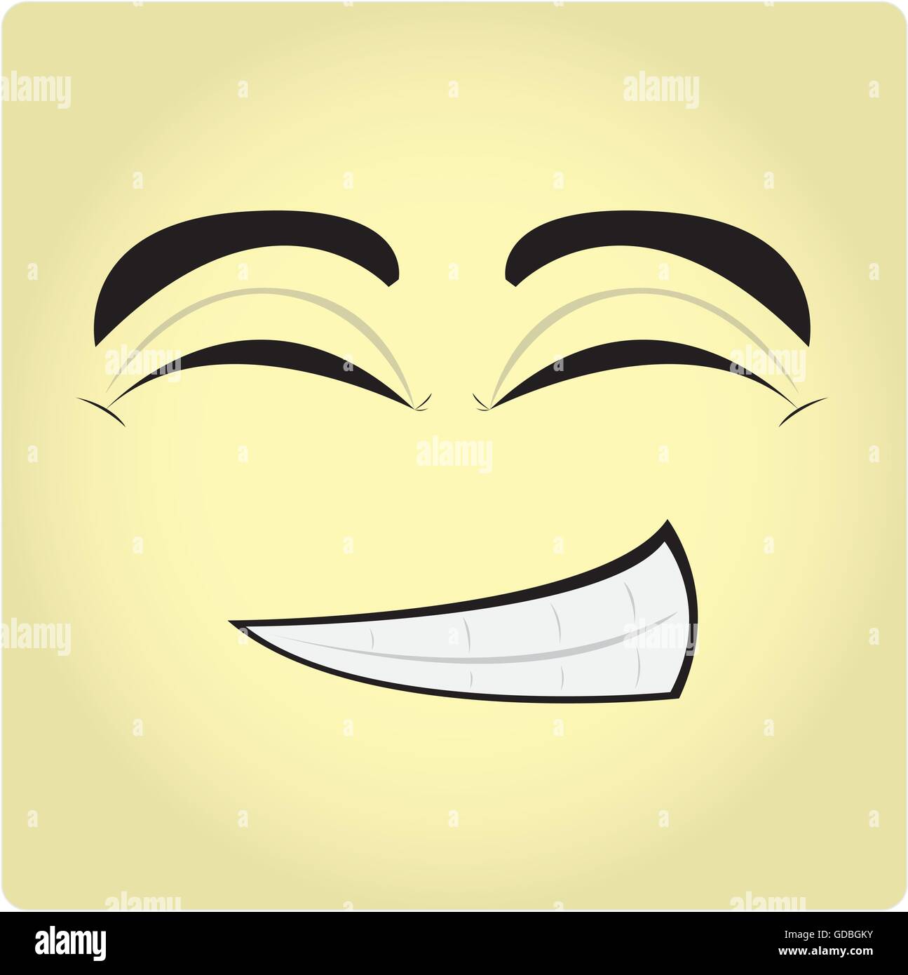 Yellow background with an abstract happy face Stock Vector Image & Art ...