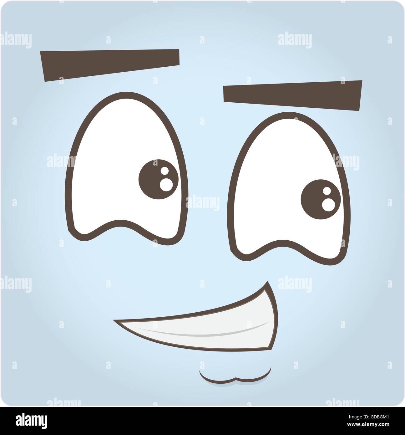 Blue background with an abstract happy face Stock Vector Image & Art ...