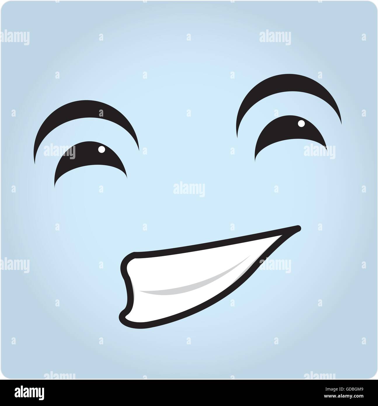 Blue background with an abstract happy face Stock Vector Image & Art ...