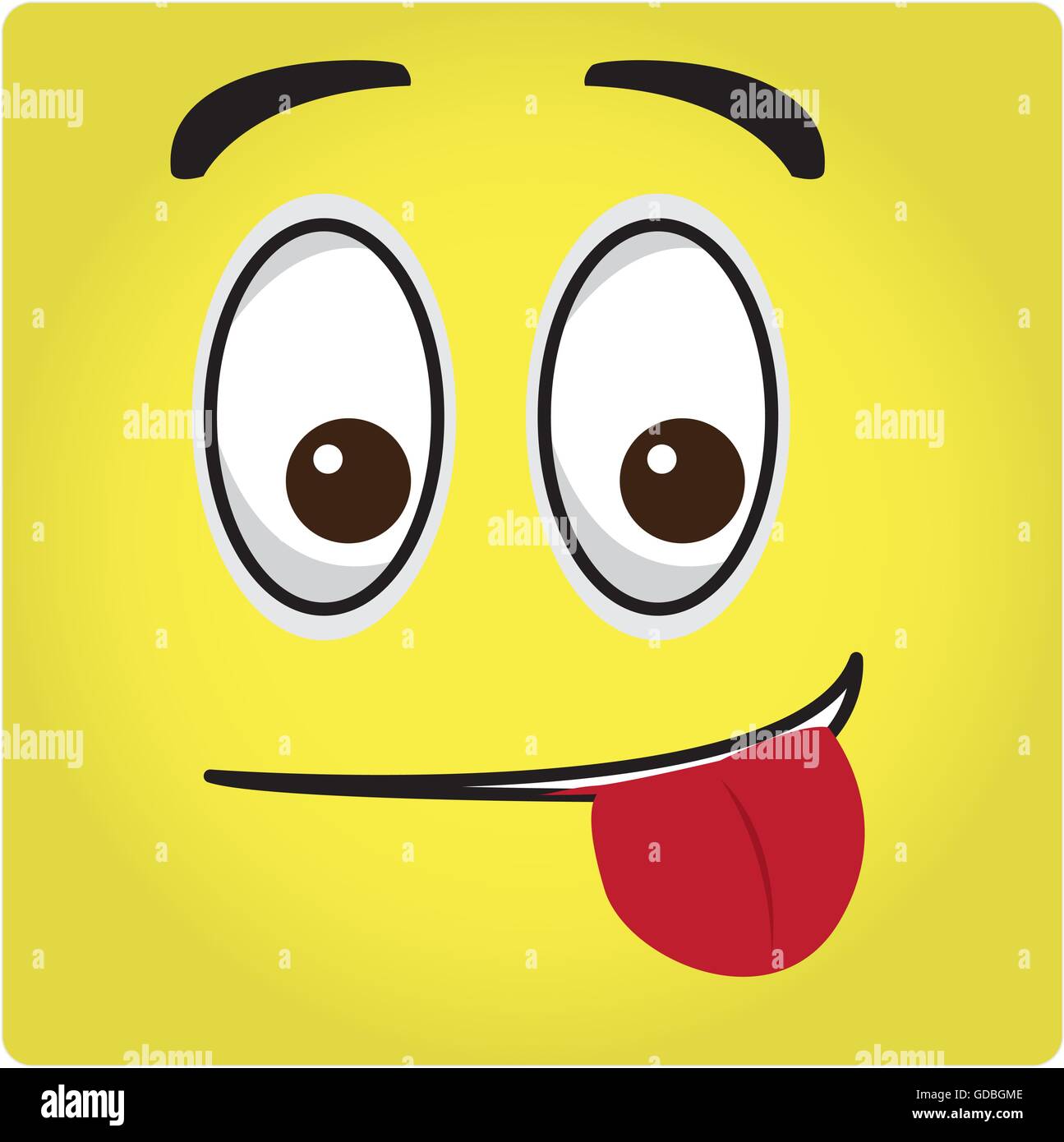 Yellow background with an abstract happy face Stock Vector Image & Art ...