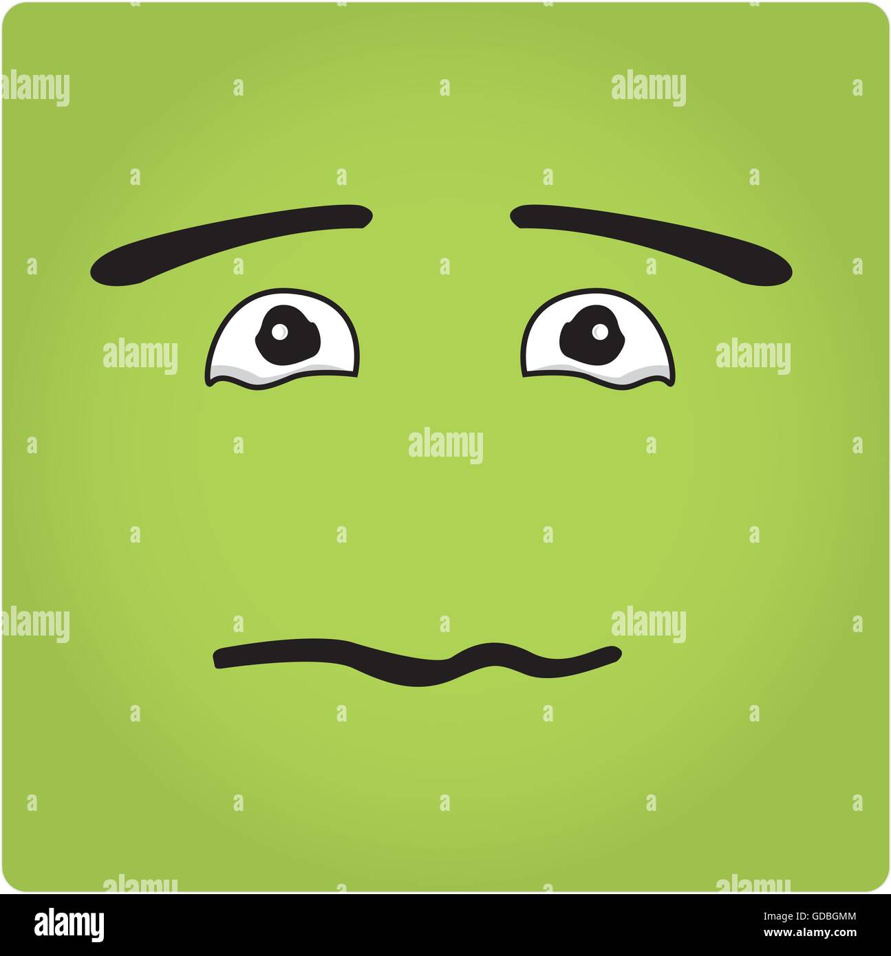 Green background with an abstract facial expression Stock Vector Image ...