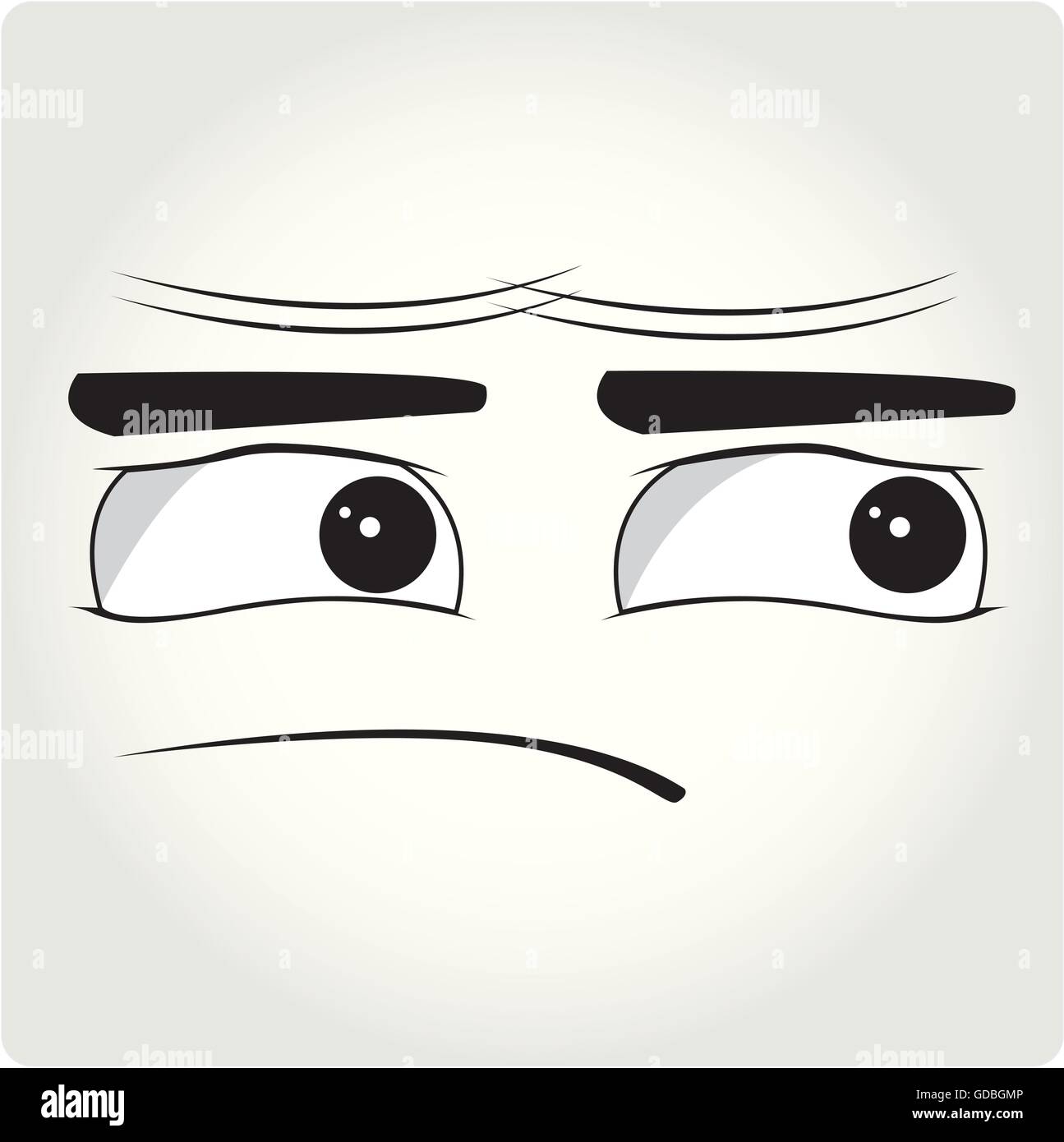 Light blue background with an abstract facial expression Stock Vector ...