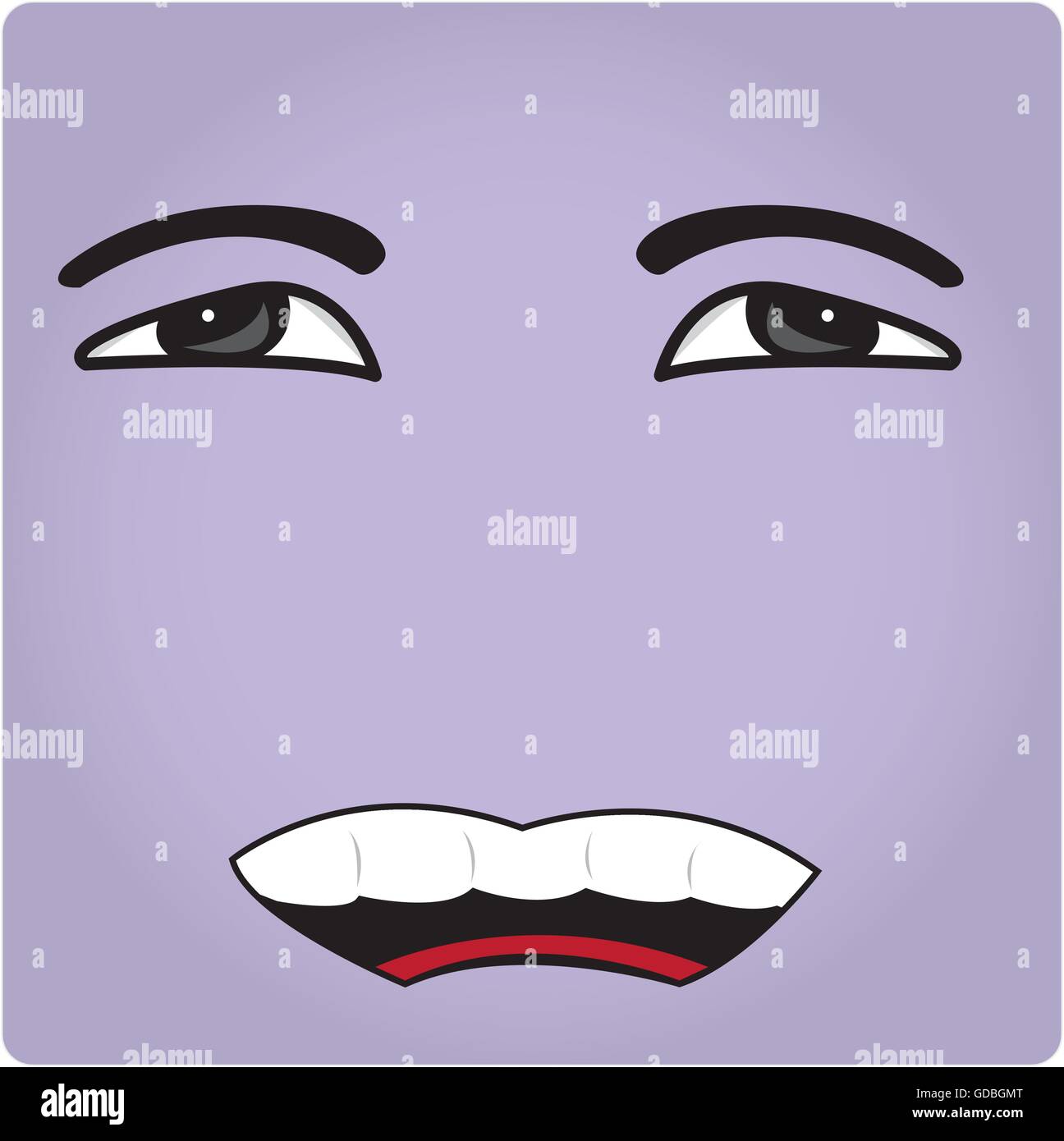 Purple background with an abstract facial expression Stock Vector Image ...