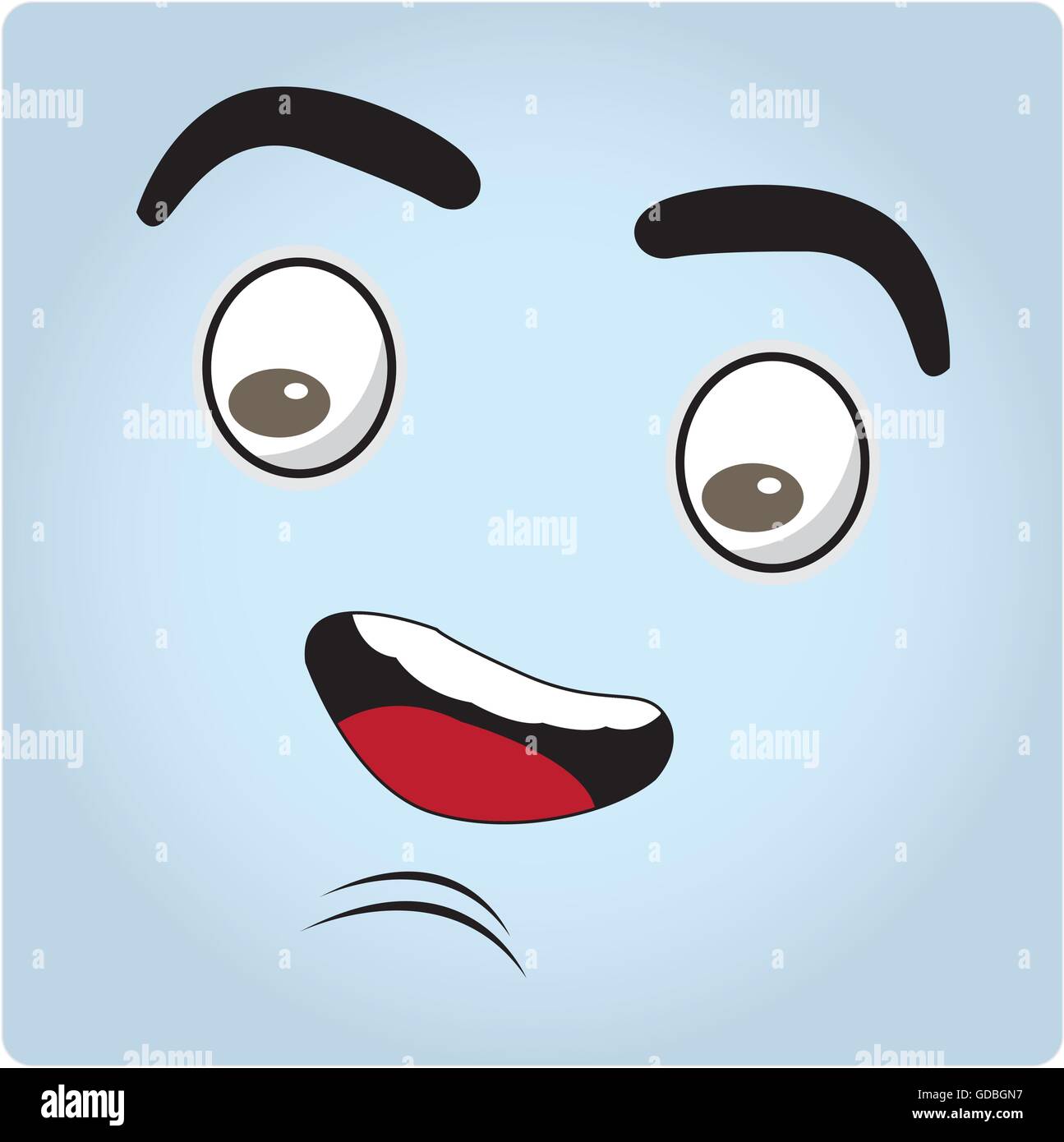 Blue background with an abstract happy face Stock Vector Image & Art ...