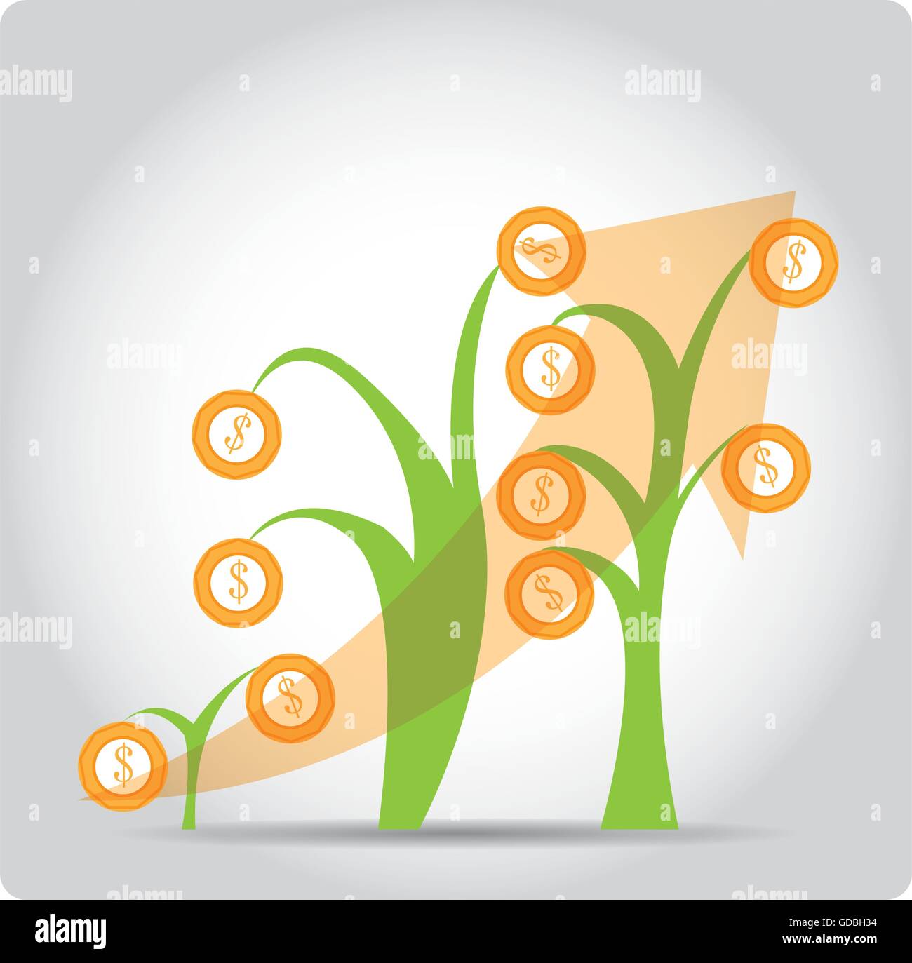Growth graph trees Stock Vector Images - Alamy