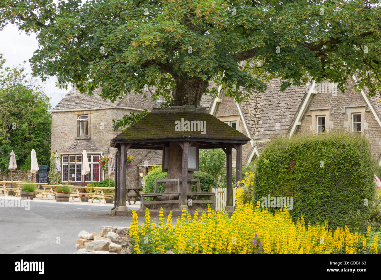 The Cotswold village of Miserden, Gloucestershire, England, UK Stock ...