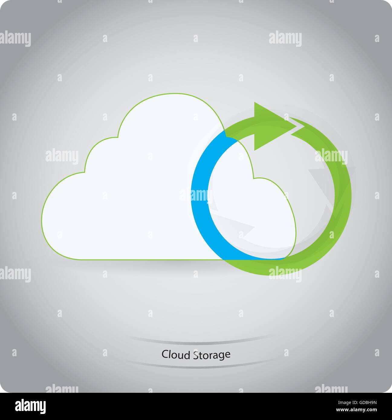 Isolated cloud with an arrow on a grey background Stock Vector Image ...
