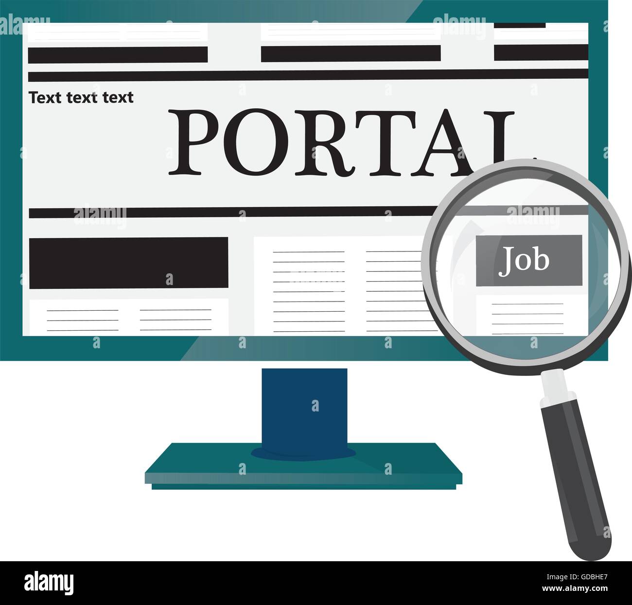 Job search, Vector illustration Stock Vector Image & Art - Alamy