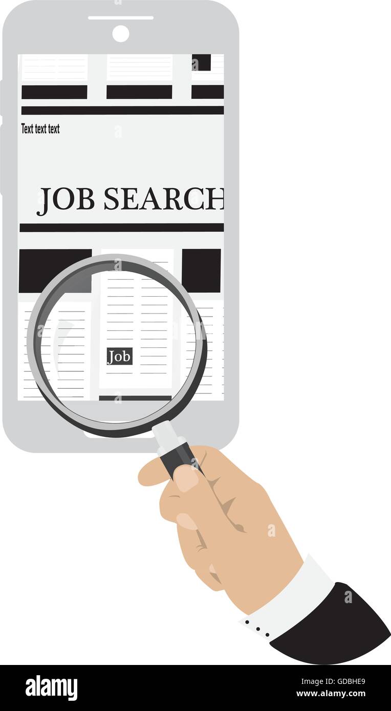 Job search, Vector illustration Stock Vector Image & Art - Alamy