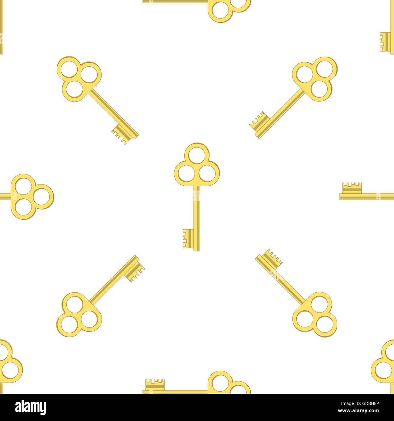 Seamless Gold Key Pattern Stock Vector Image & Art - Alamy
