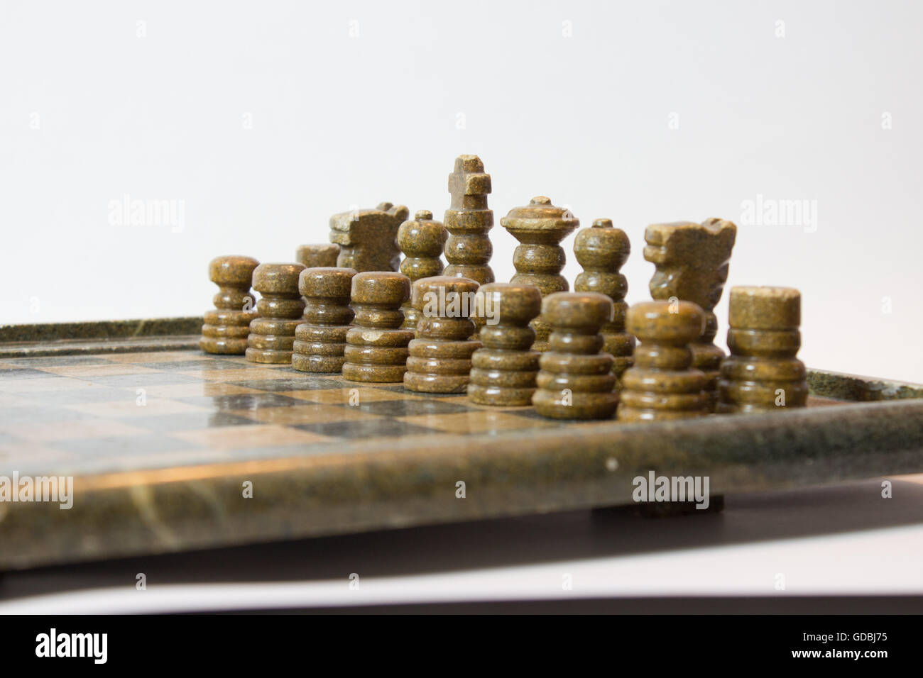 Single Side of a Set Chess Board Stock Photo - Alamy