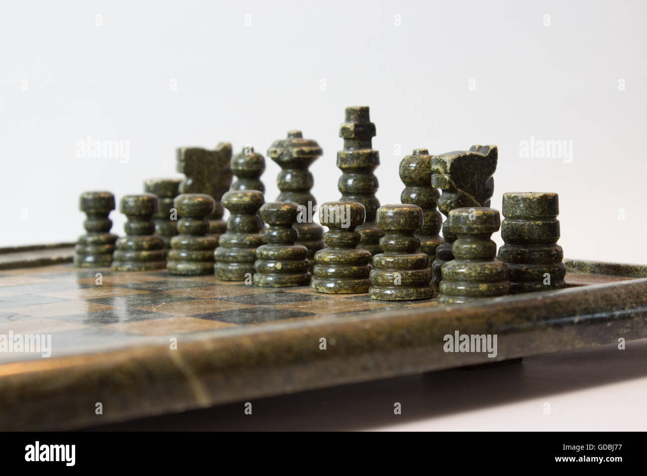Single Side of a Set Chess Board Stock Photo - Alamy