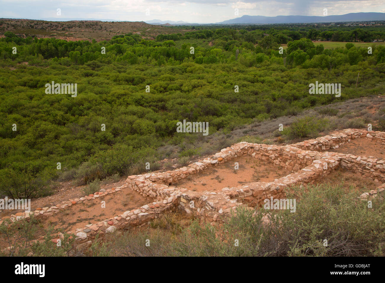 Tuzigoot Pueblo ruins, Tuzigoot National Monument, Arizona Stock Photo ...