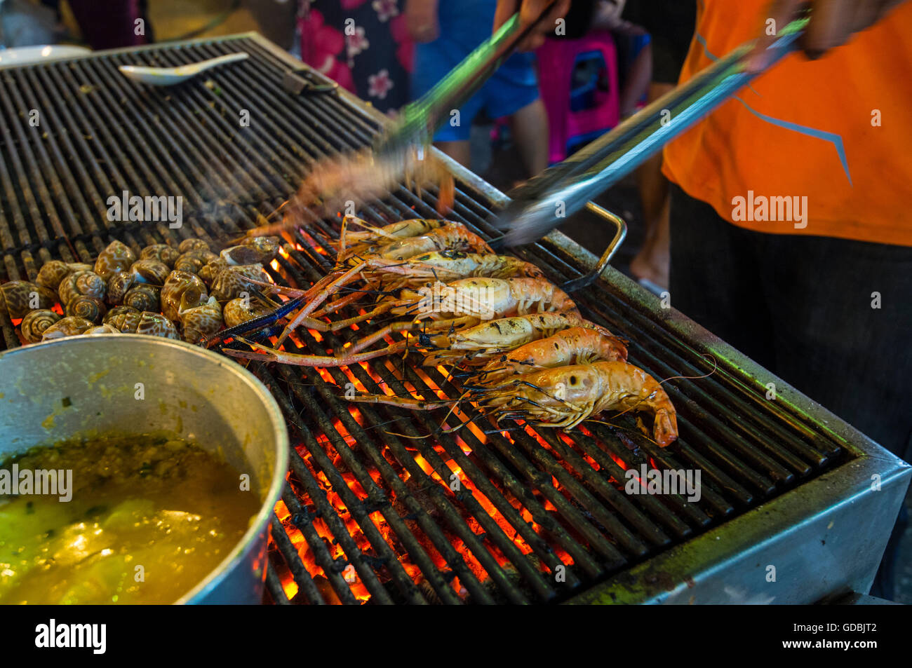 Food stalls and restaurants, Bangkok, Thailand Stock Photo - Alamy
