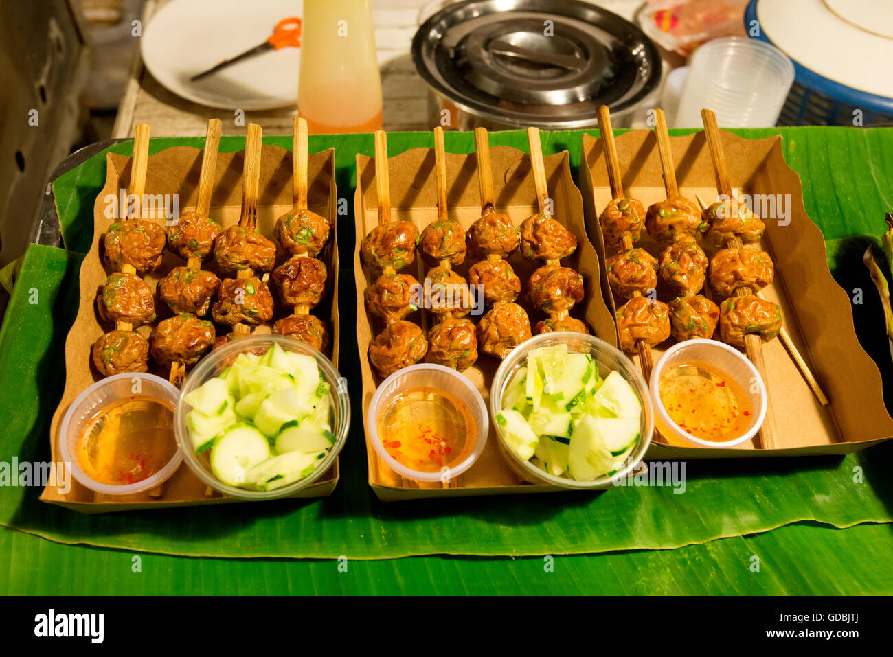 Food stalls and restaurants, Bangkok, Thailand Stock Photo - Alamy