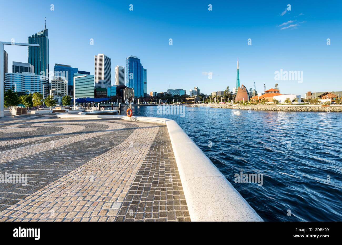 Elizabeth Quay-Perth, capital of Western Australia, where the Swan ...