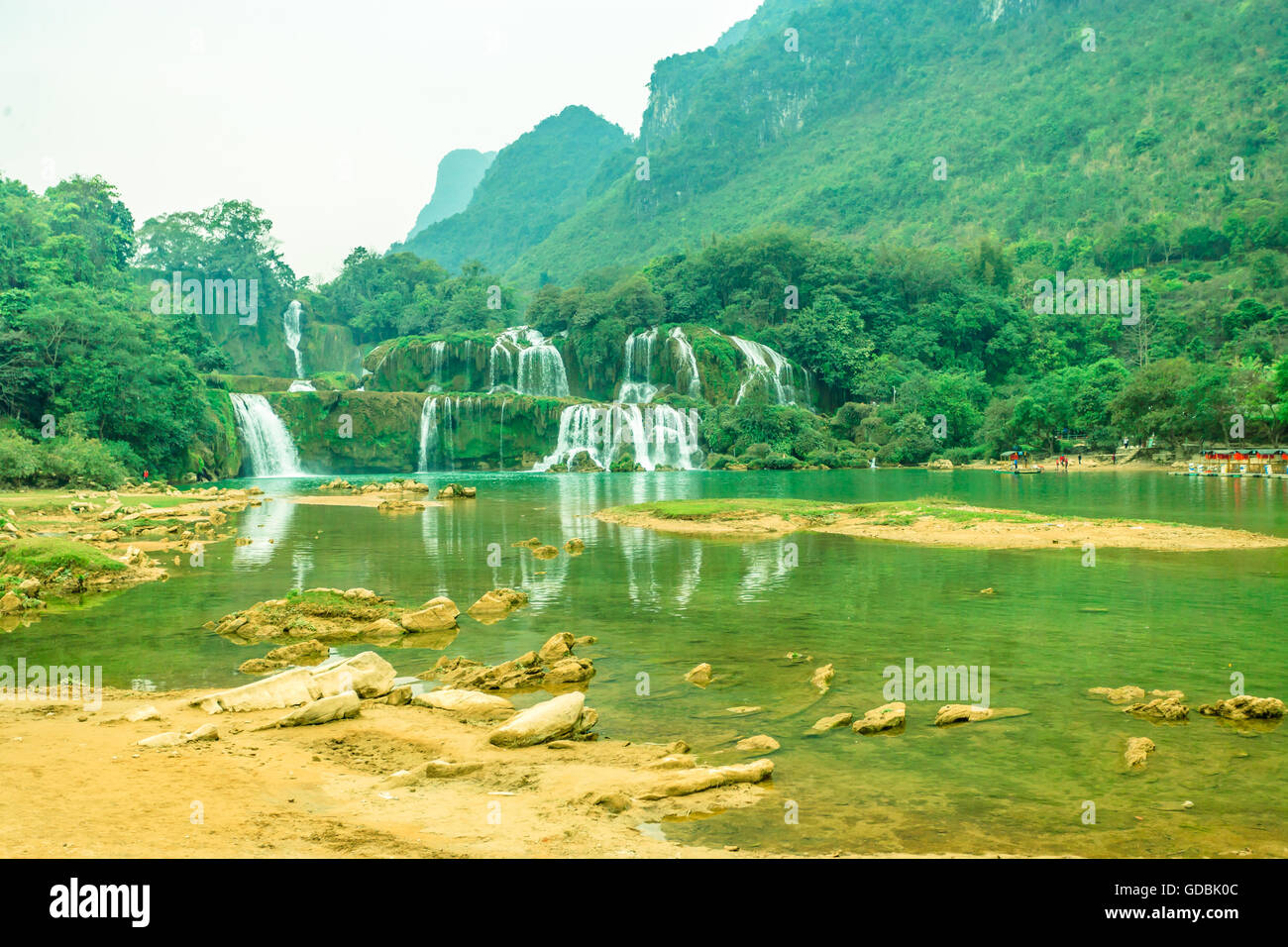 Ban Gioc Waterfall at north Vietnam near China Stock Photo - Alamy
