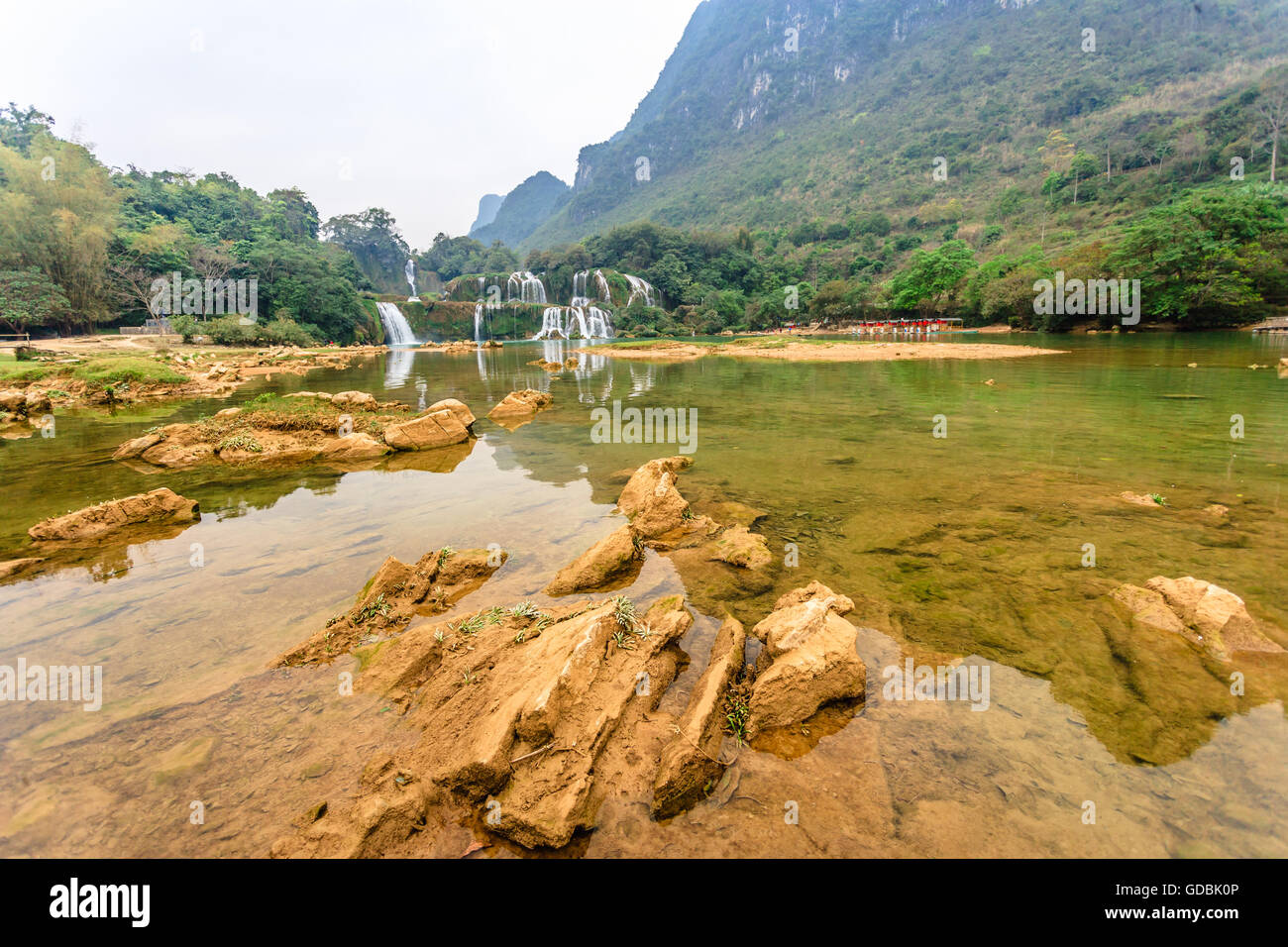 Ban Gioc Waterfall at north Vietnam near China Stock Photo - Alamy