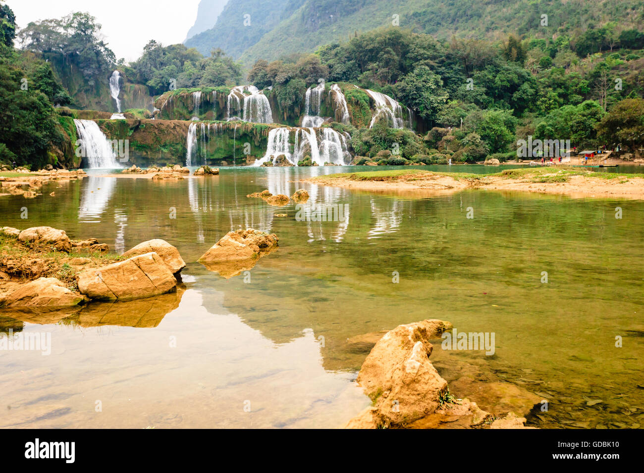 Ban Gioc Waterfall at north Vietnam near China Stock Photo - Alamy
