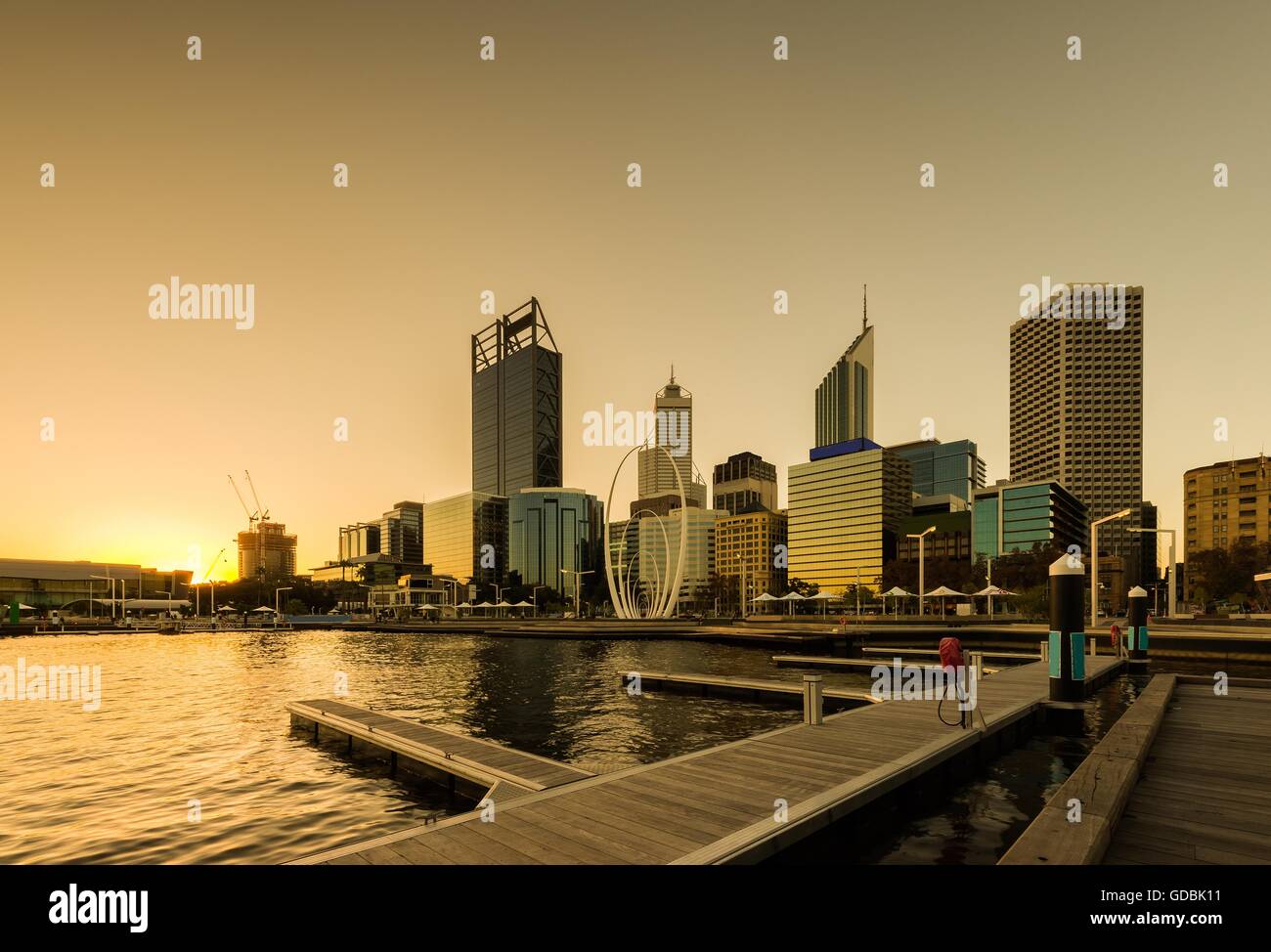 Elizabeth Quay-Perth, capital of Western Australia, where the Swan ...