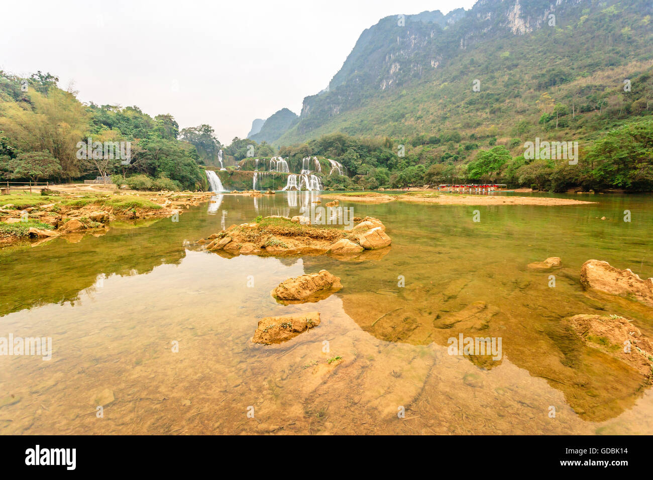 Ban Gioc Waterfall at north Vietnam near China Stock Photo - Alamy