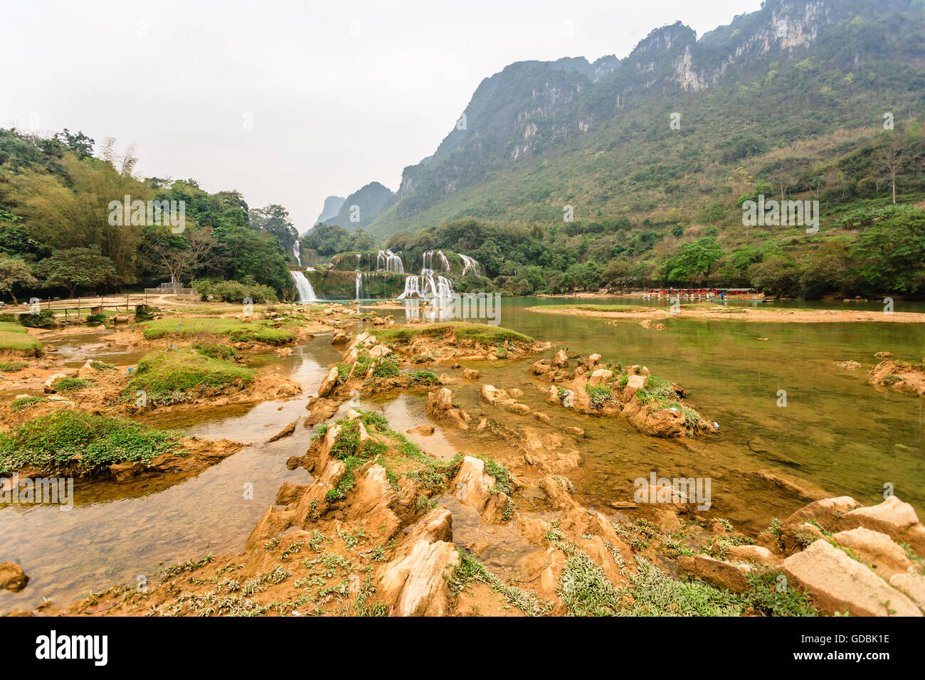 Ban Gioc Waterfall at north Vietnam near China Stock Photo - Alamy