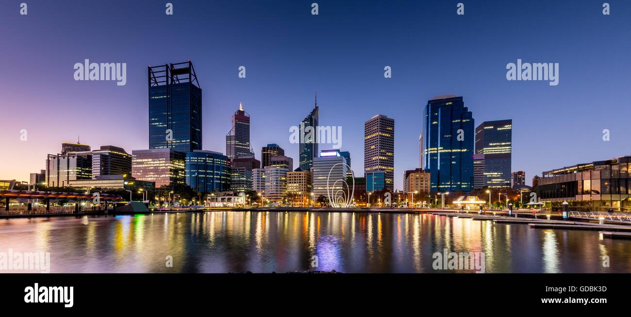 Elizabeth Quay-Perth, capital of Western Australia, where the Swan ...