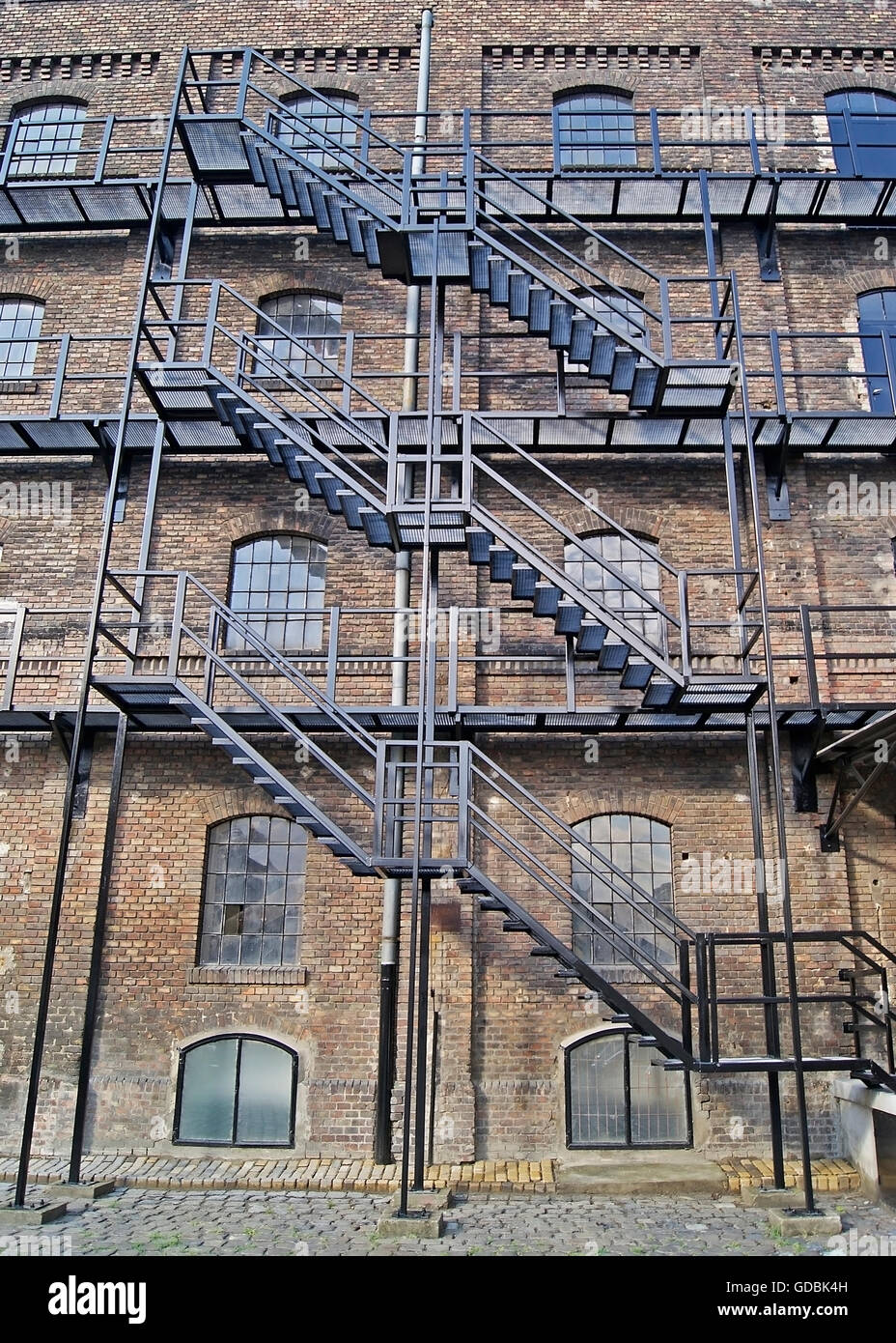 Fire Escape on an old building in Budapest Stock Photo - Alamy