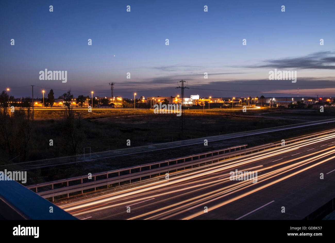 A factory near the highway Stock Photo - Alamy