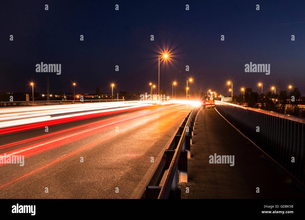 Evening traffic with long exposure Stock Photo - Alamy