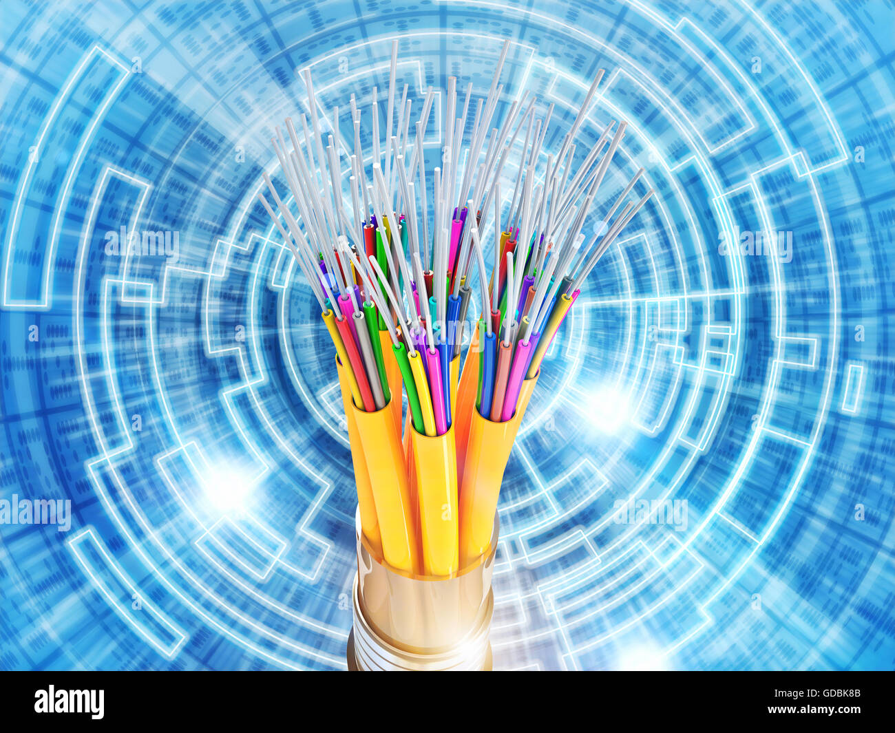 binary code and optical fiber background Stock Photo - Alamy