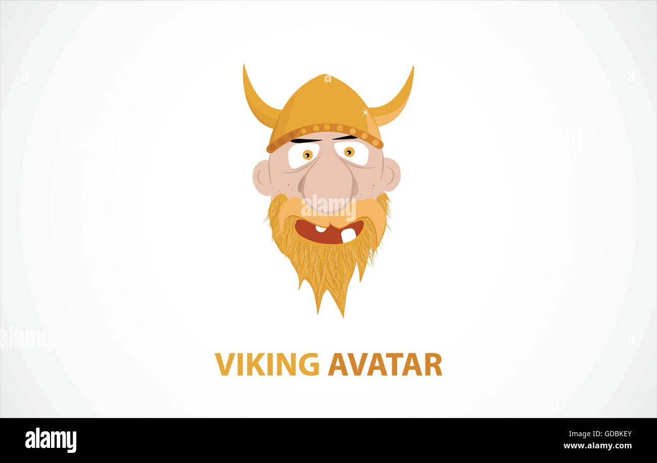 Funny cartoon viking avatar Stock Vector Image & Art - Alamy