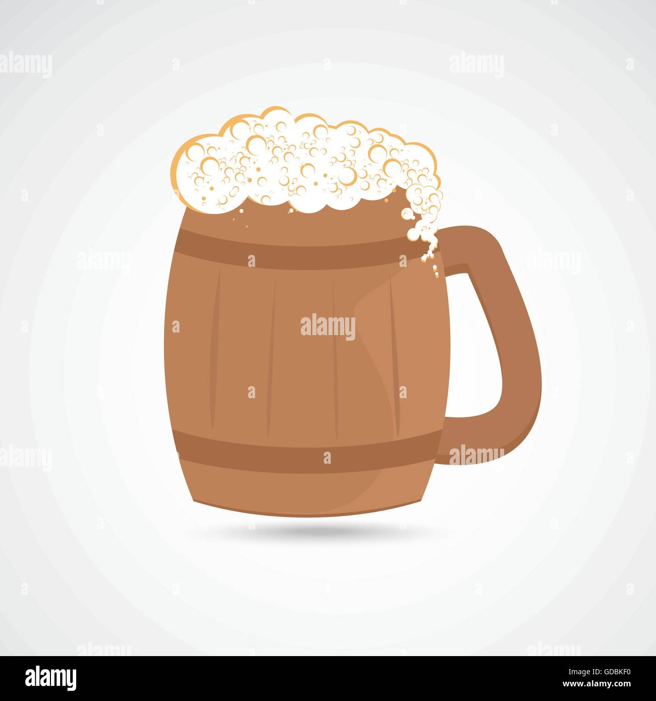 Wooden jug of beer Stock Vector Image & Art - Alamy