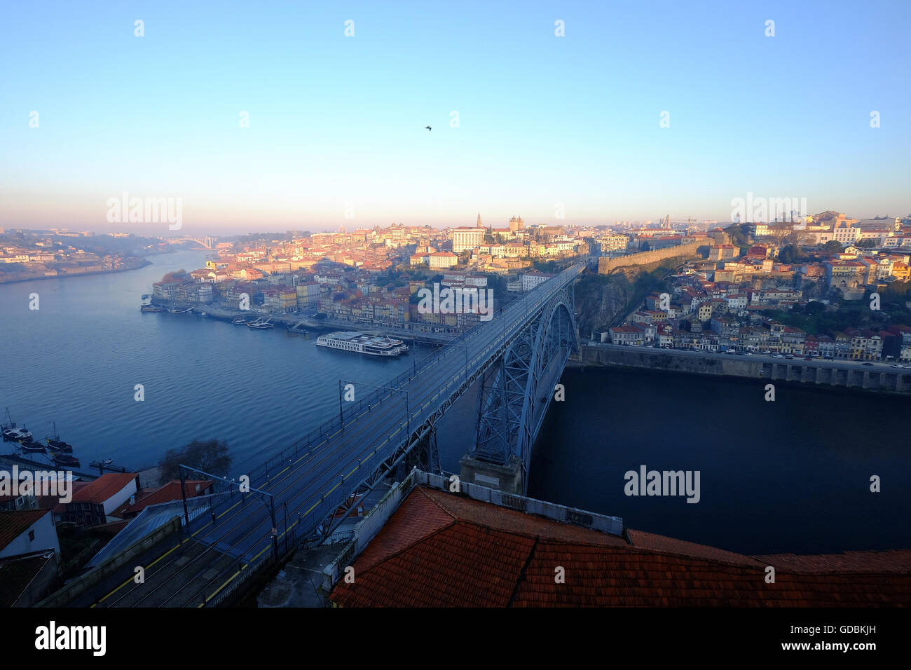 Iconic classic view over Porto at sunrise Portugal Stock Photo - Alamy