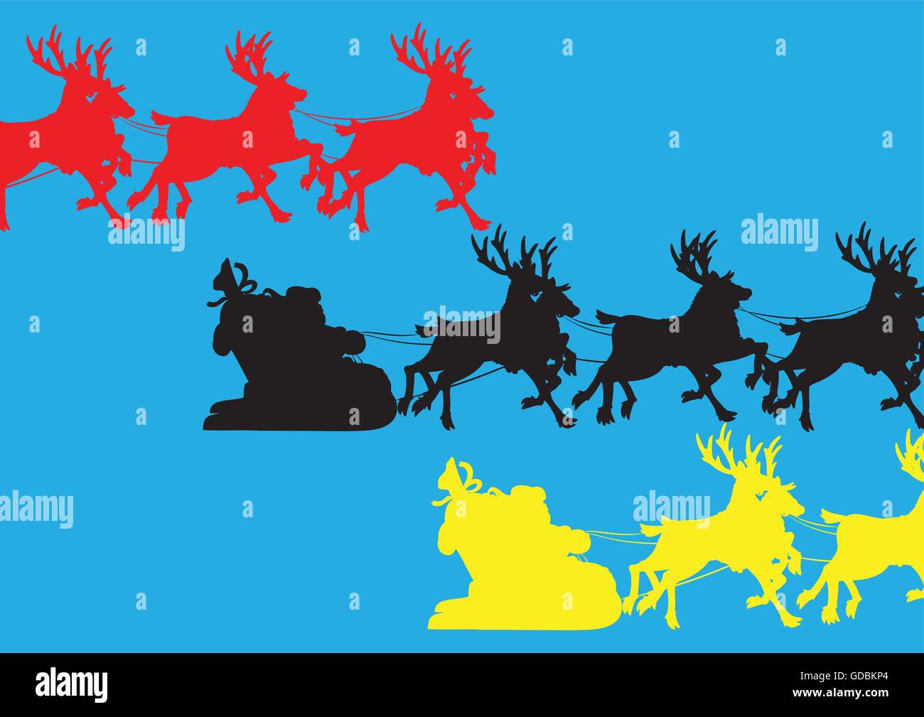 Santa Claus in this sled Stock Vector Image & Art - Alamy