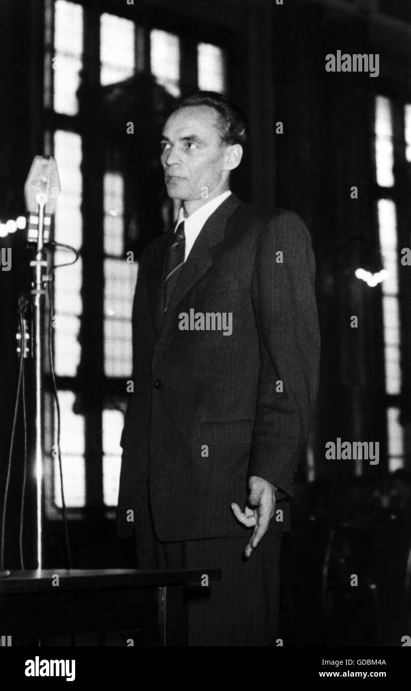 Rajk, Laszlo, 8.3.1909 - 15.10.1949, Hungarian politician (MDP), half ...