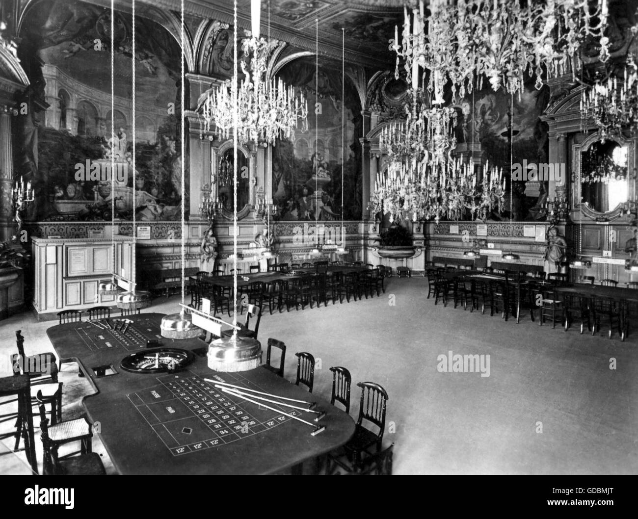 games, game of chance, roulette, gambling room of the casino Baden ...