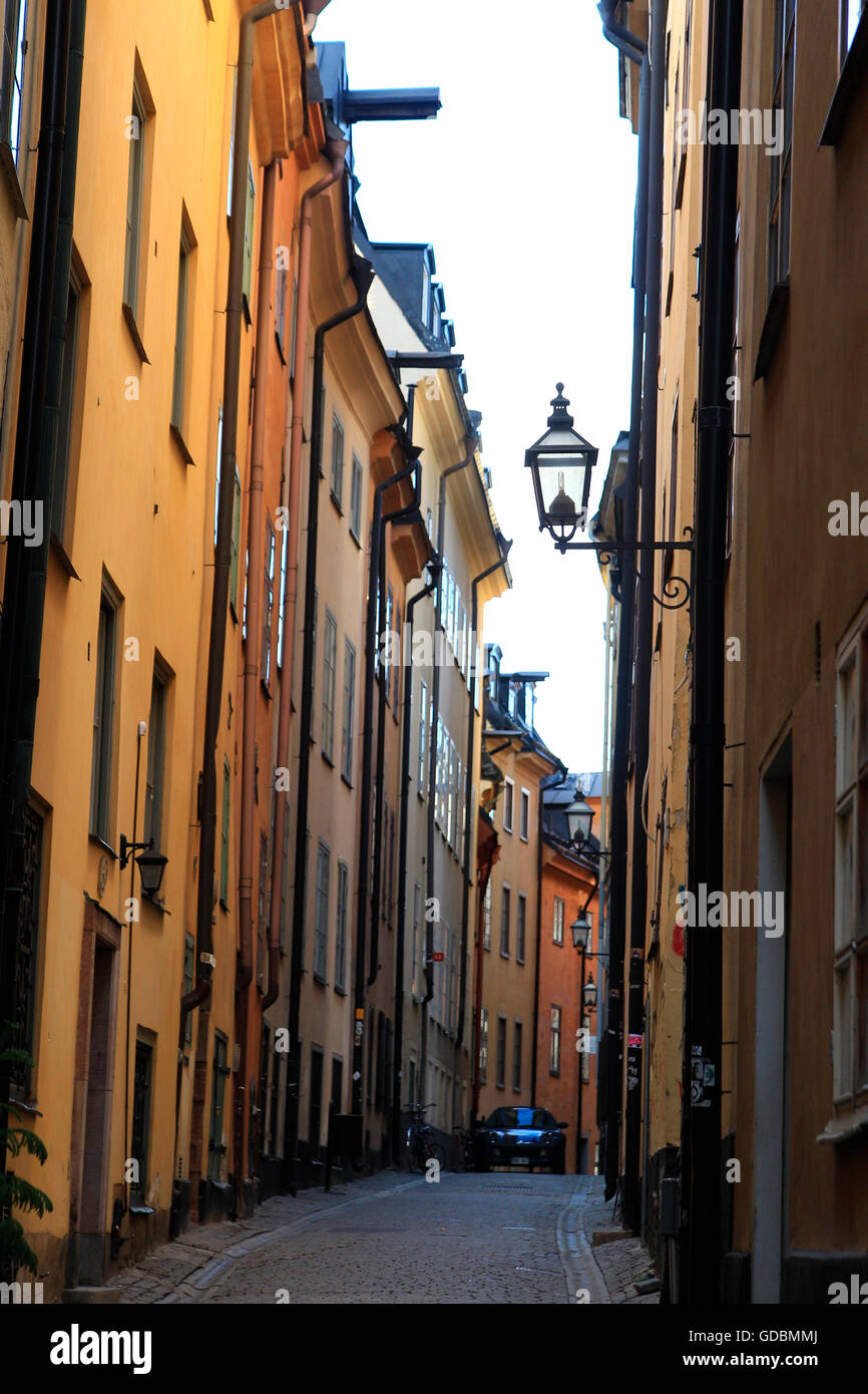 Gamla Stan alley, Stockholm, Sweden Stock Photo - Alamy