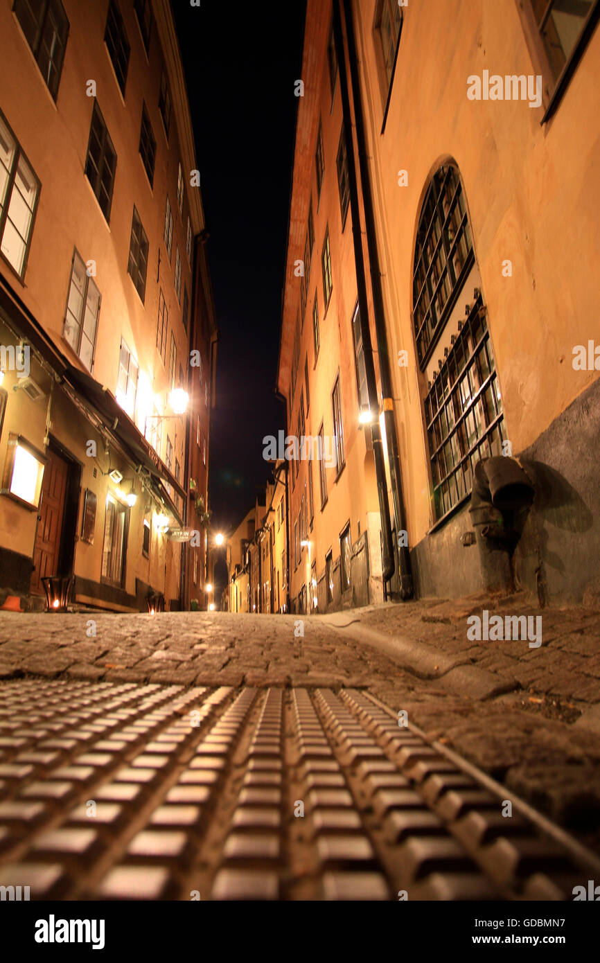 Gamla Stan alley, Stockholm, Sweden Stock Photo - Alamy