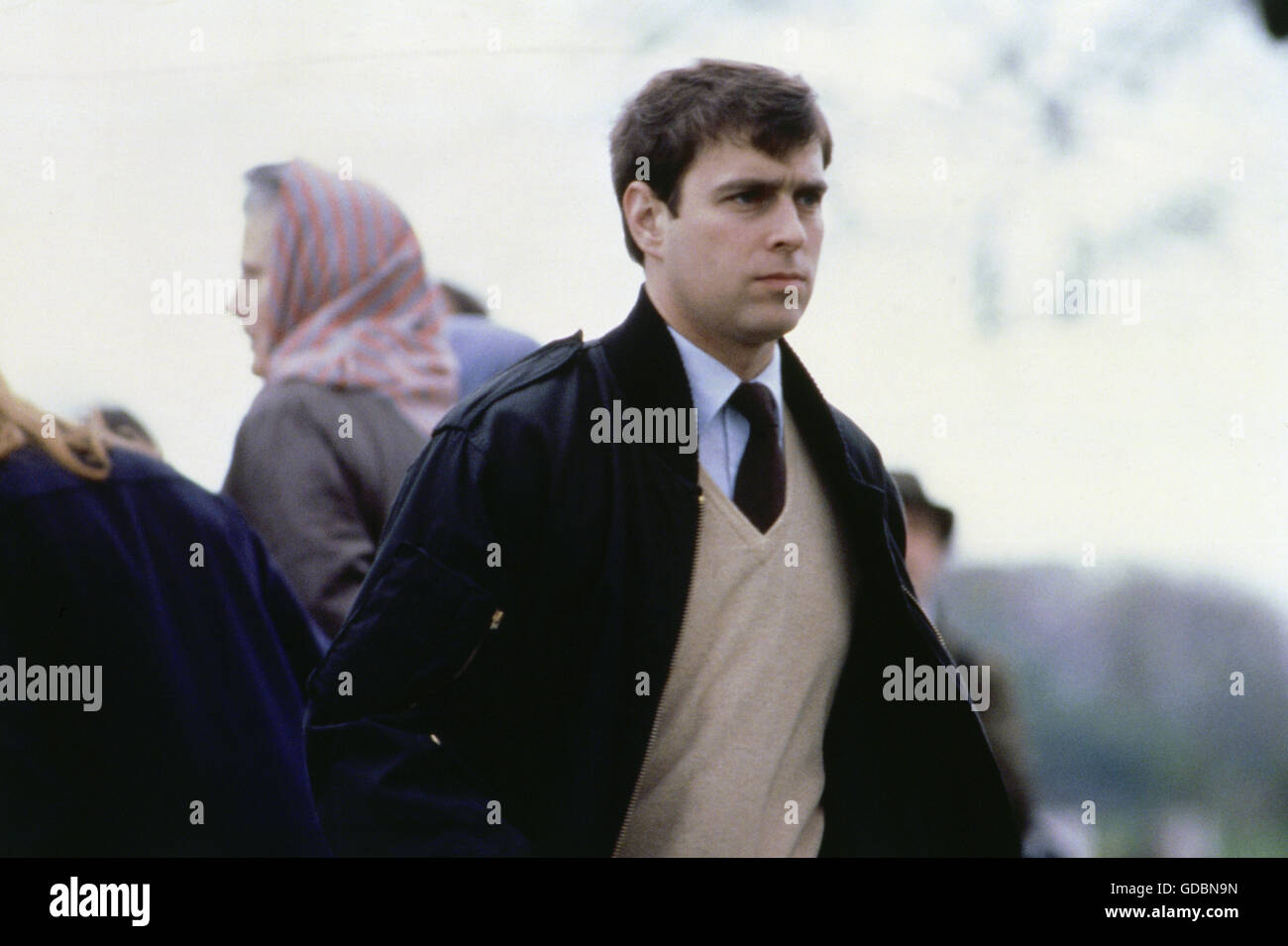 Andrew, * 19.2.1960, Prince of Great Britain, half length, circa 1980 ...
