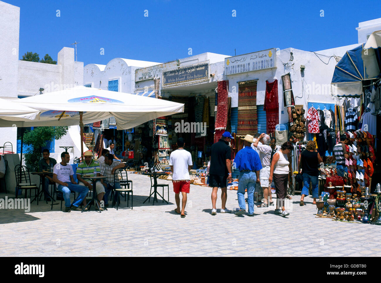 Strret cafe in houmt souk hi-res stock photography and images - Alamy
