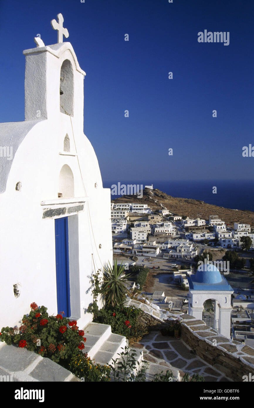 Church in Chora, Ios Island, Cyclades, Greece Stock Photo - Alamy