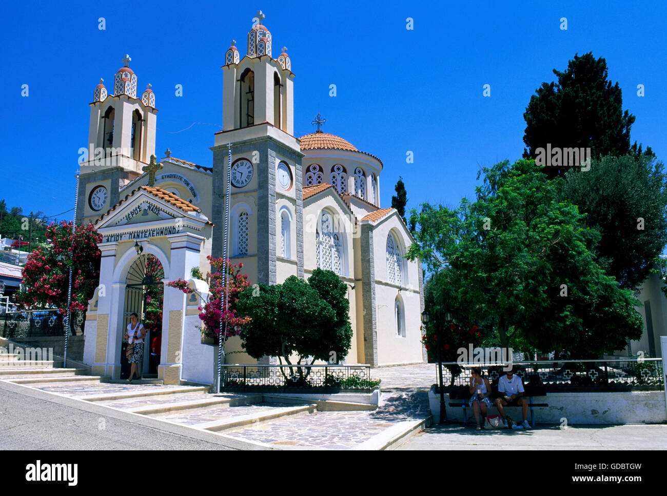 Church in Siana, Rhodes Island, Dodecanese, Greece Stock Photo - Alamy