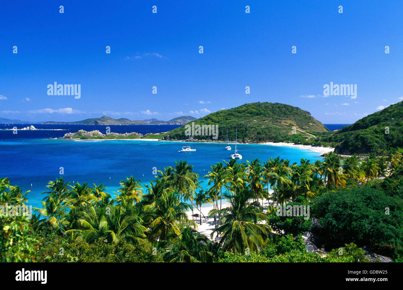 Beach on Peter Island, British Virgin Islands, Caribbean Stock Photo ...