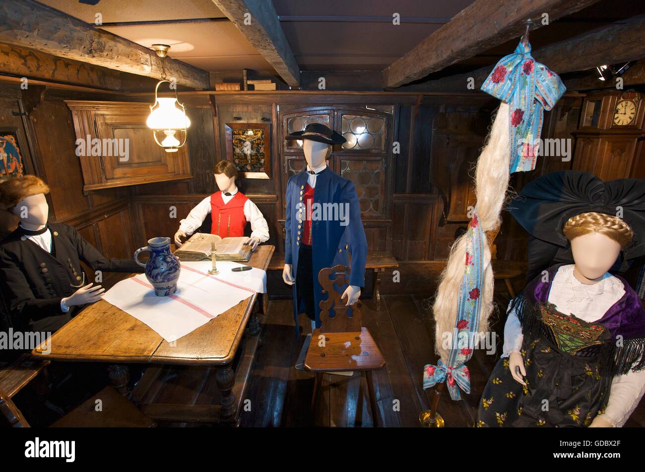 Traditional Costumes, Muse´e Alsacien, Strasbourg, Alsace, France Stock ...